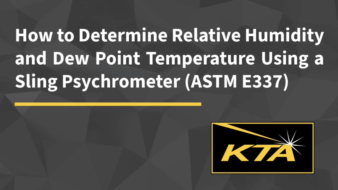 How to Determine Relative Humidity and Dew Point Temperature Using a ...